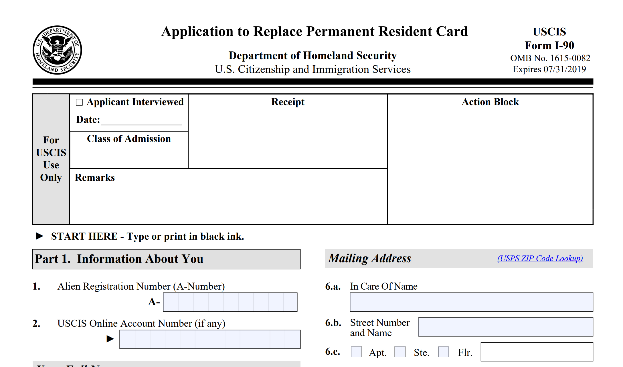 美国i-90表格中英文对照，i-90 form pdf - 美加美移民（洛杉矶）